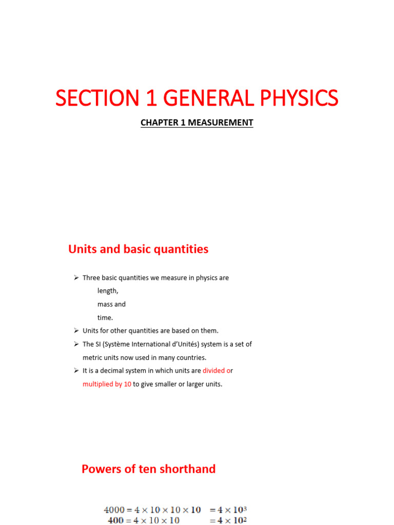 Igcse Physics CH 1.1 General Physics | PDF | Pendulum | Teaching ...