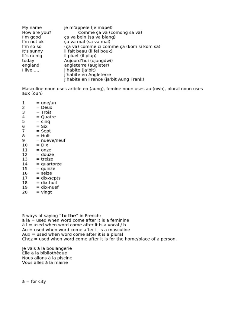 Learning FRENCH Word | PDF