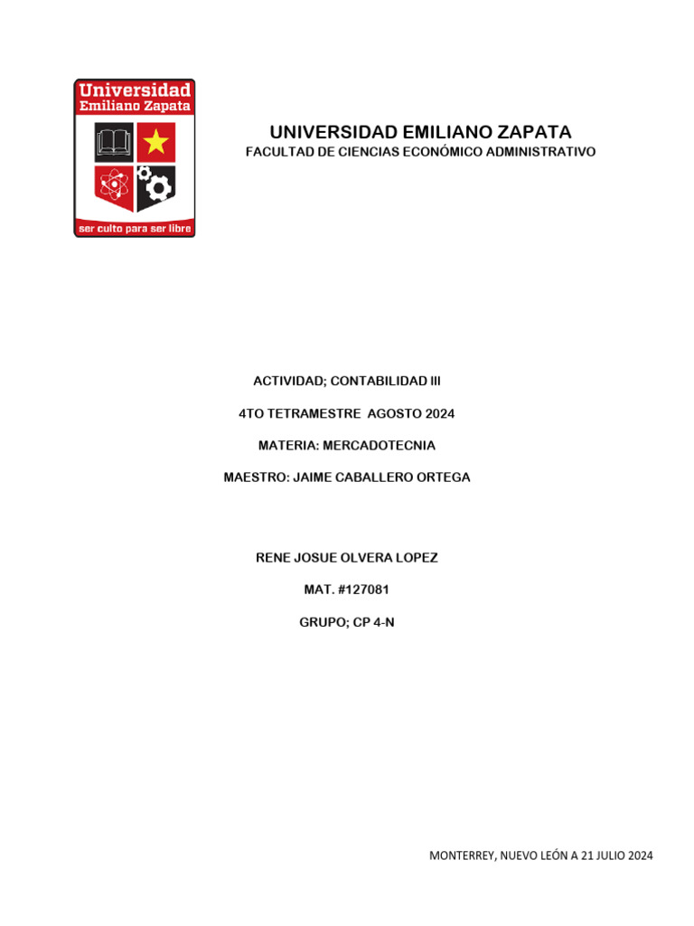 Act 3 Mercadotecnia Rene Olvera Lopez | PDF