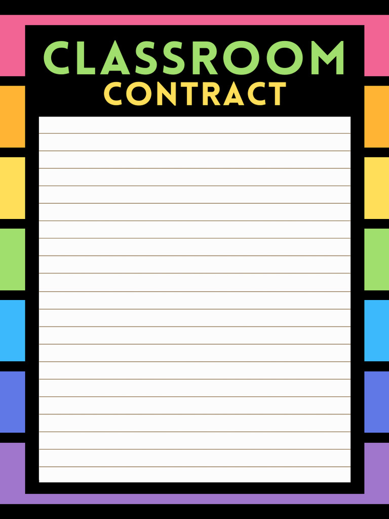 Funny Colorful Characters Classroom Rules Poster | PDF