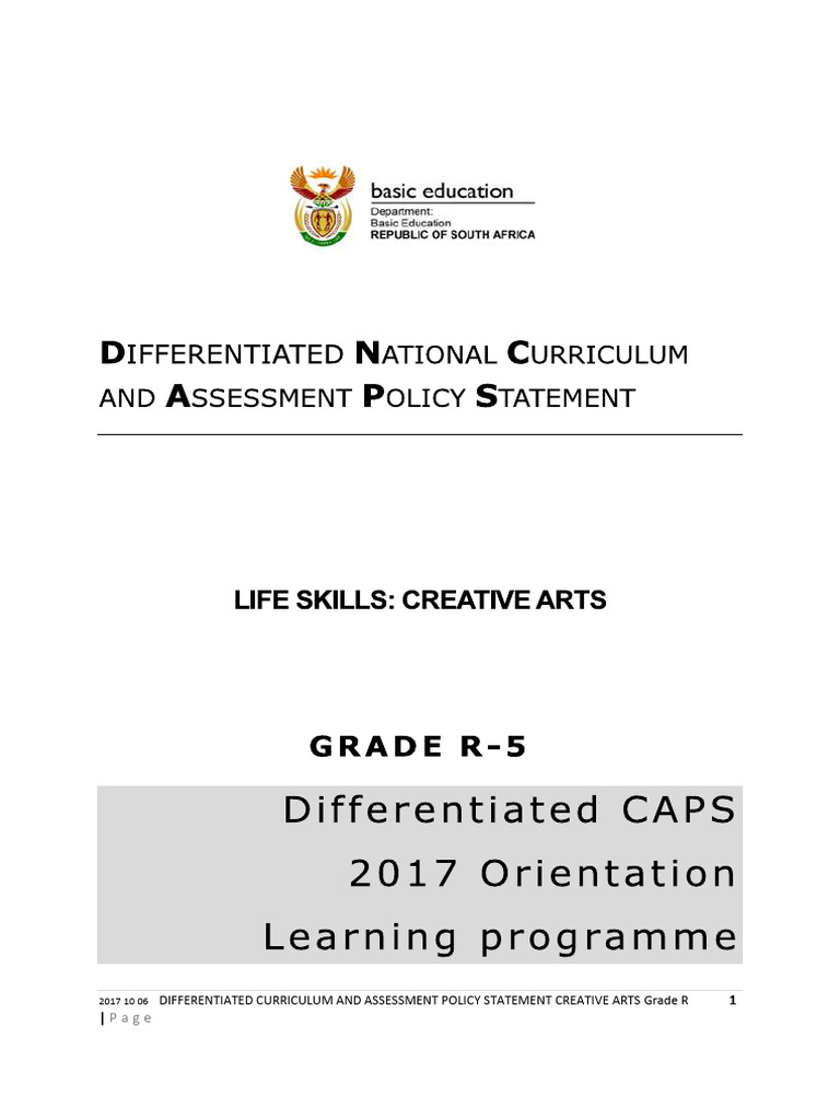 DCaps Creative Arts | PDF | Learning | The Arts