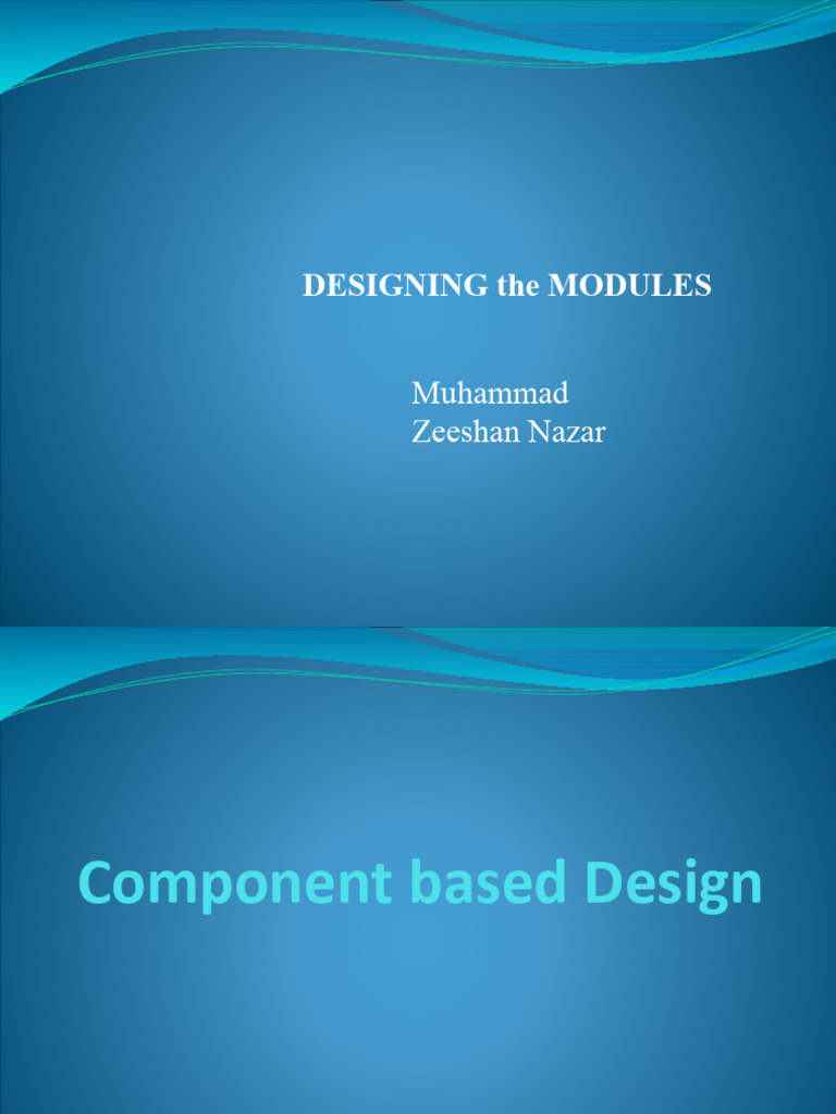 Designing The Modules: Muhammad Zeeshan Nazar | PDF