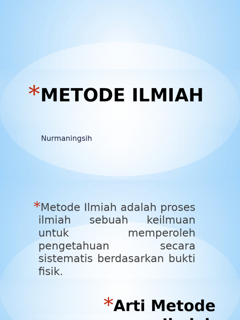 Metode Ilmiah | PDF