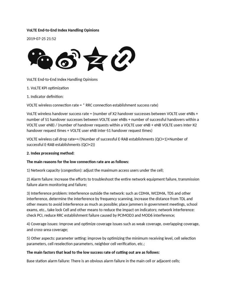 VoLTE End-to-End Index Handling Opinions | PDF