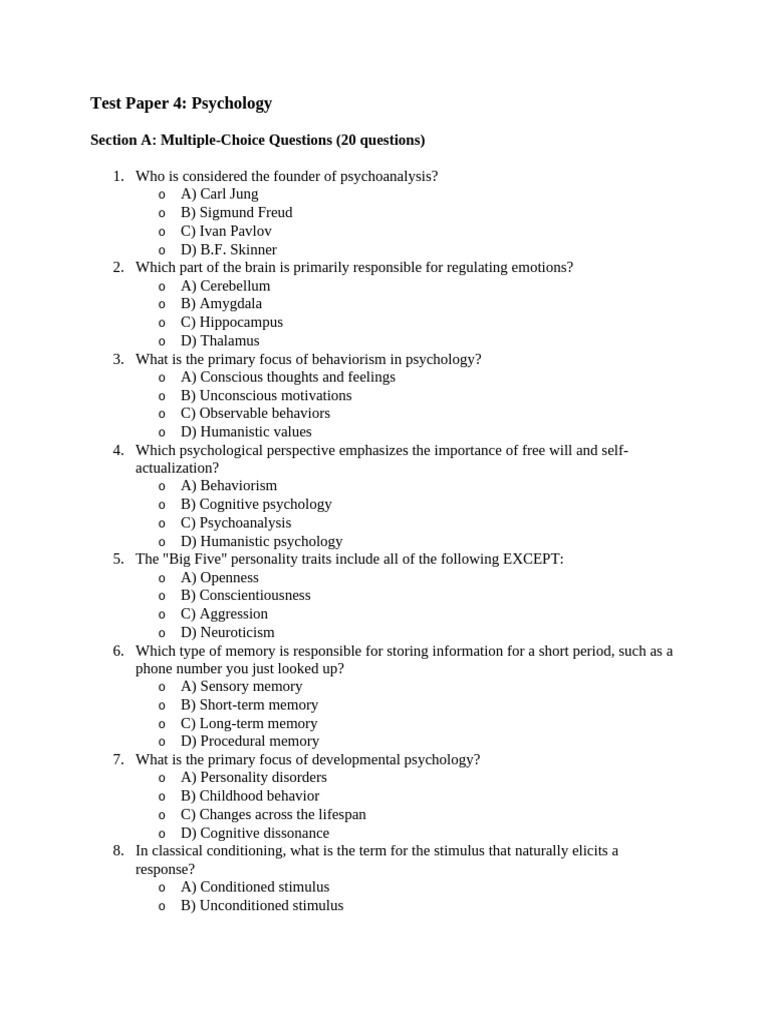 Test 4 Psycology Mots024 | PDF | Psychology | Science & Mathematics