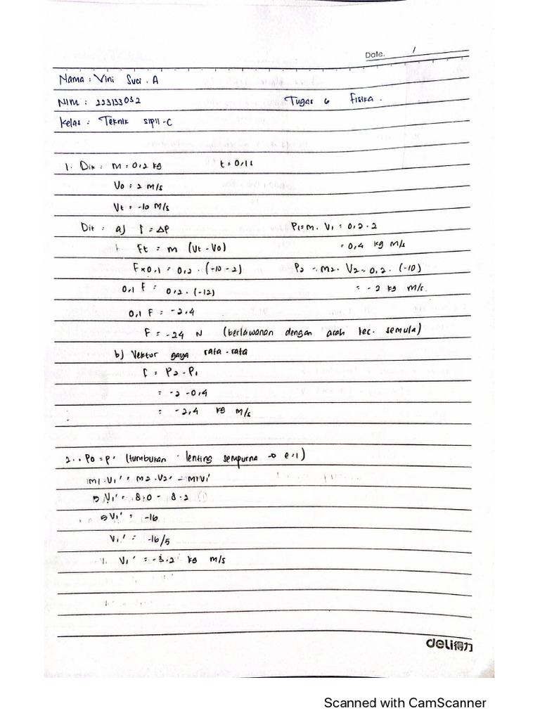 Tugas 6 Fisika Dasar | PDF