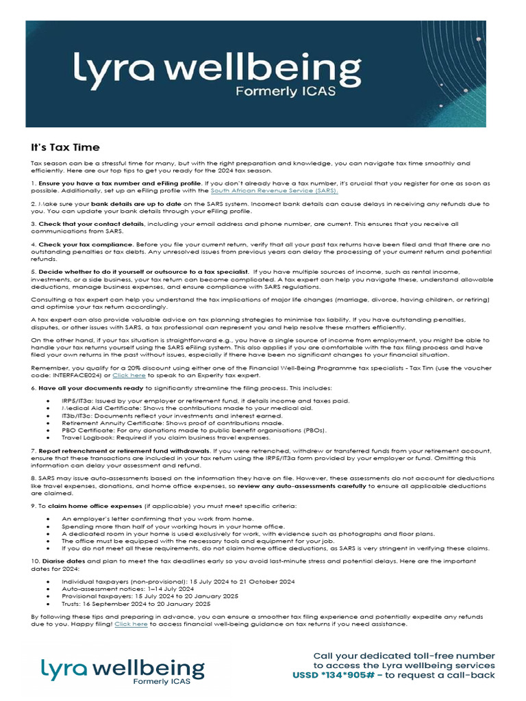 Tax Article 2024 Lyra Wellbeing1 | PDF