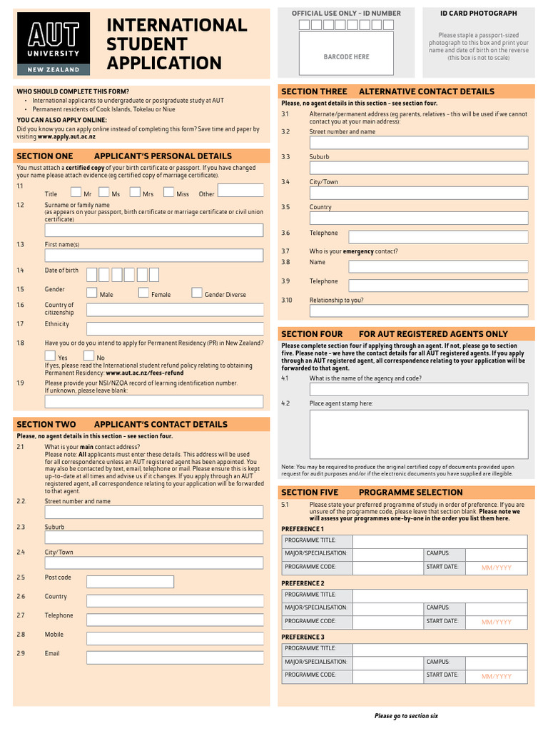 Application Form International Student | PDF | Notary Public | Birth Certificate