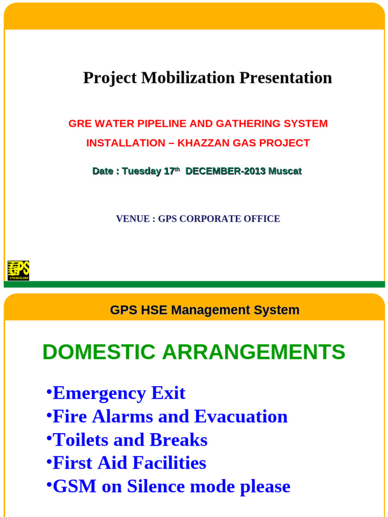 Project Mobilization Presentation | PDF