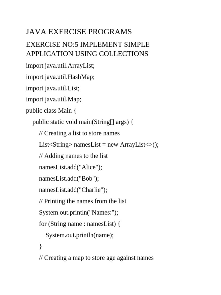 Java Exercise Programs | PDF