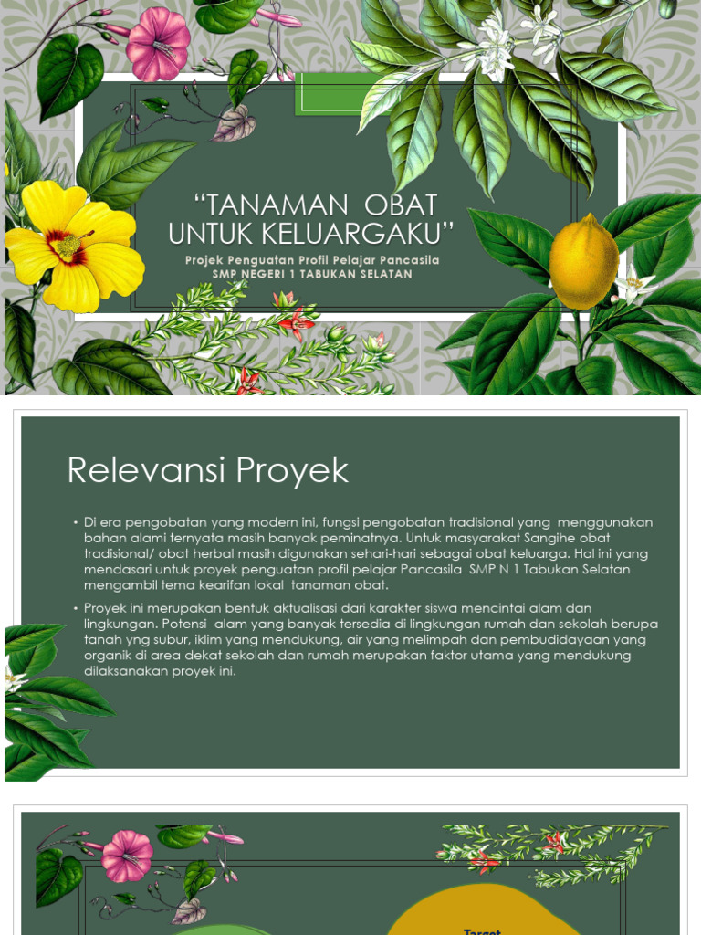 P5 SMP N 1 Tabsel (Project 2 Tanaman Obat) | PDF