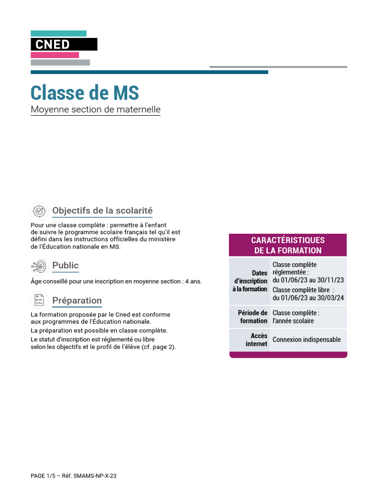 Cned Moyenne Section Doc23new | PDF