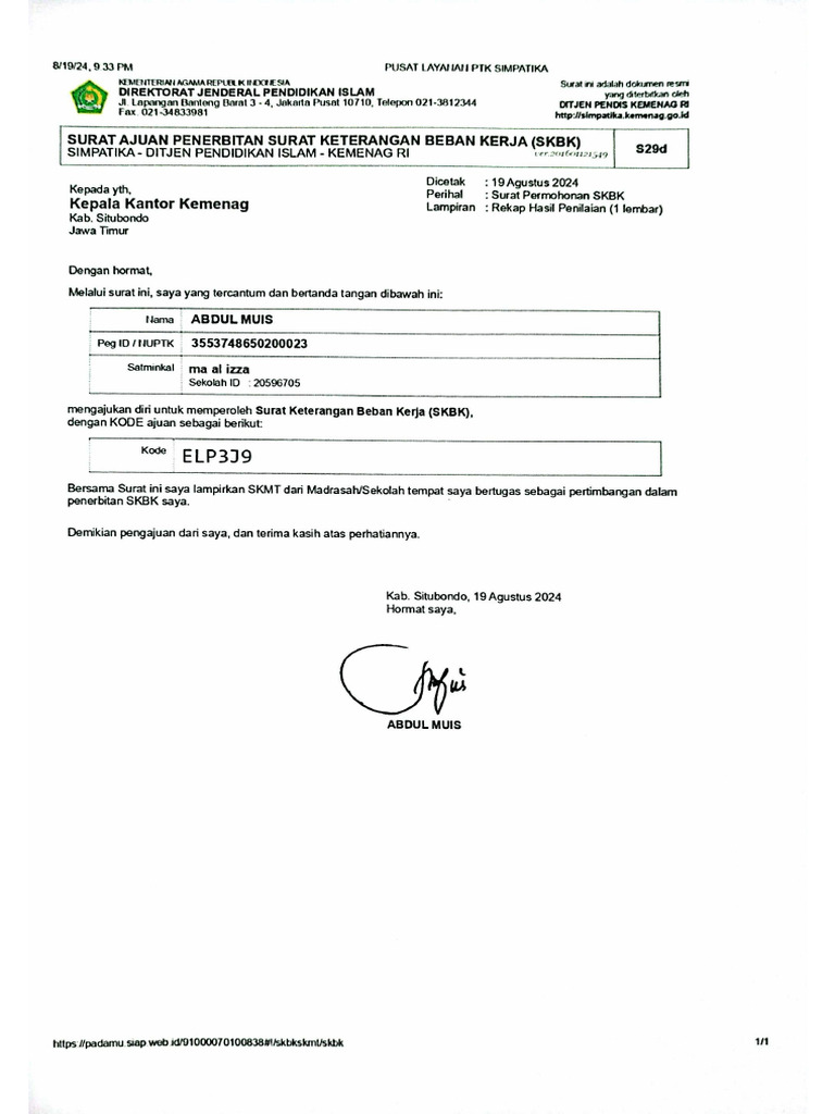 s29d Abdul Muis | PDF