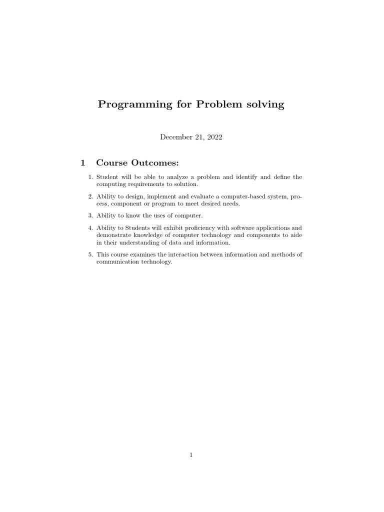 PPS Semester Book | PDF