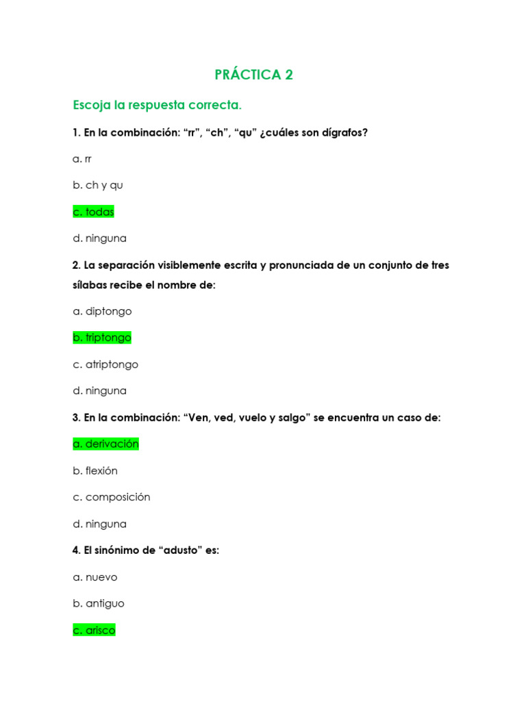 Práctica 2. Leng | PDF