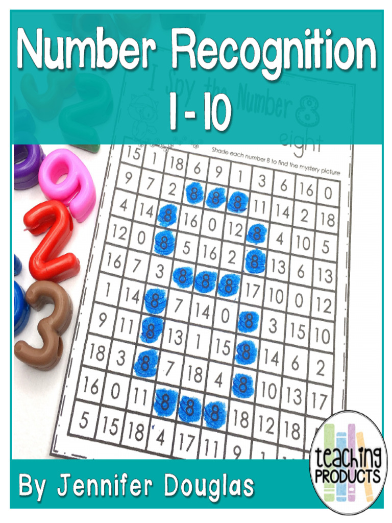 NumberRecognitionActivityandWorksheetsISpyNumbers110Free 1 | PDF
