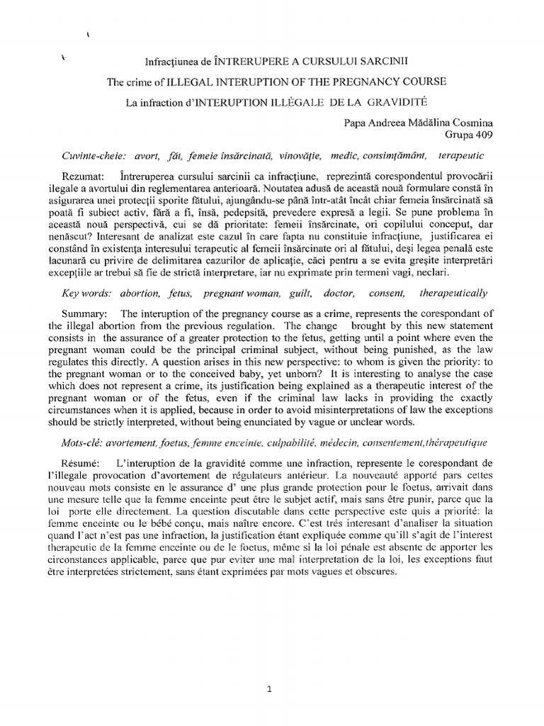 Avort Provocat Documentatie | PDF