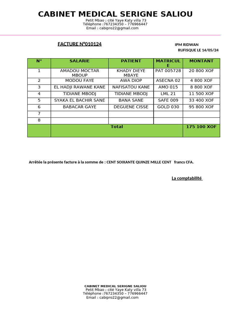 Facture Ridwan | PDF