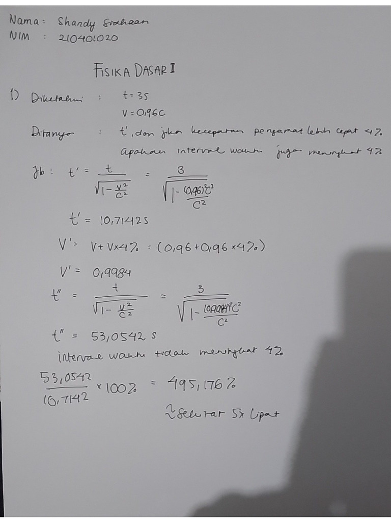 Shandy Siahaan - 210401020 - Tugas Fisika Dasar II | PDF