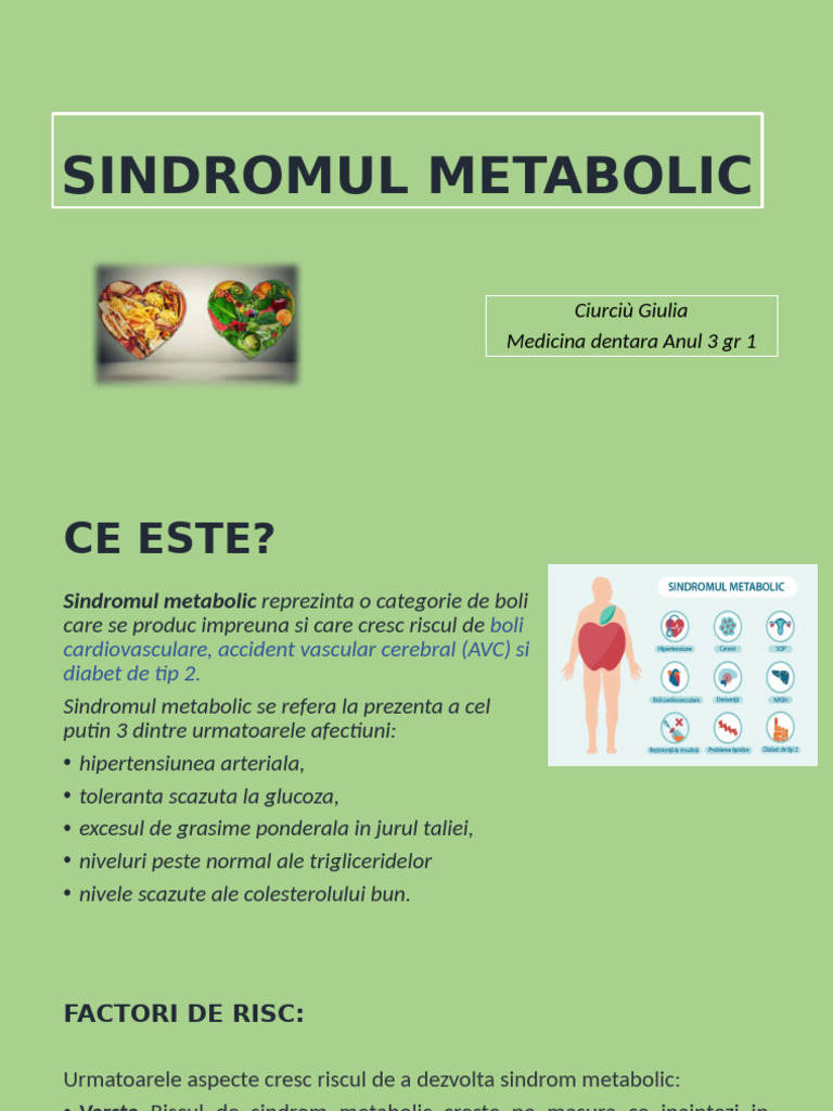 Sindromul Metabolic | PDF | Self-Improvement | Wellness