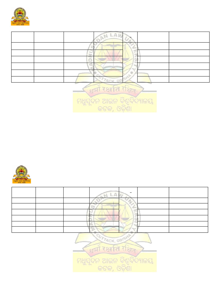 LLB Time Table For The Session 2024-25 | PDF | Justice | Crime & Violence
