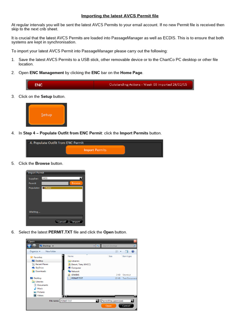 Importing The Latest AVCS Permit File | PDF