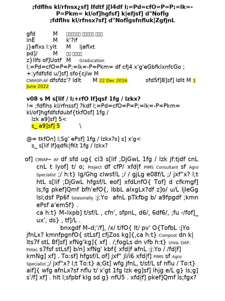 Questionnaire in Nepali | PDF