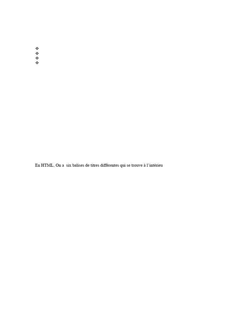 Les Balises HTML | PDF