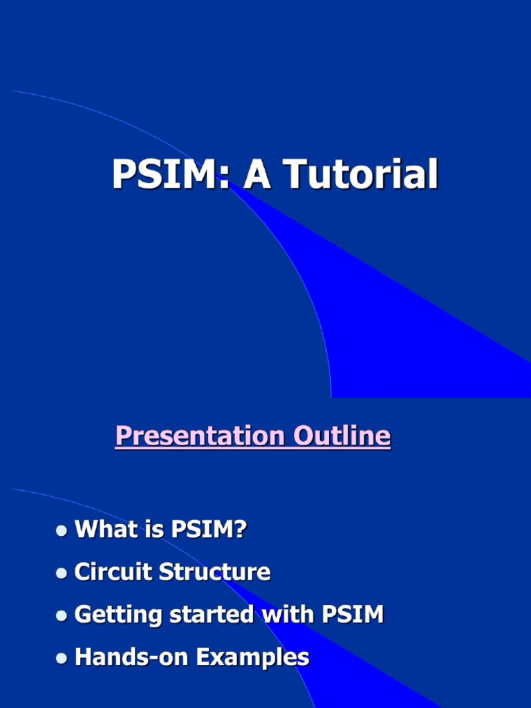 PSIM Basics | PDF