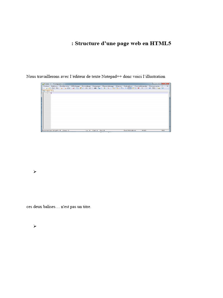 Structure D'une Page HTML | PDF