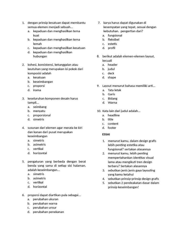 Soal Kelas X Ujian Pts SMT 2 | PDF