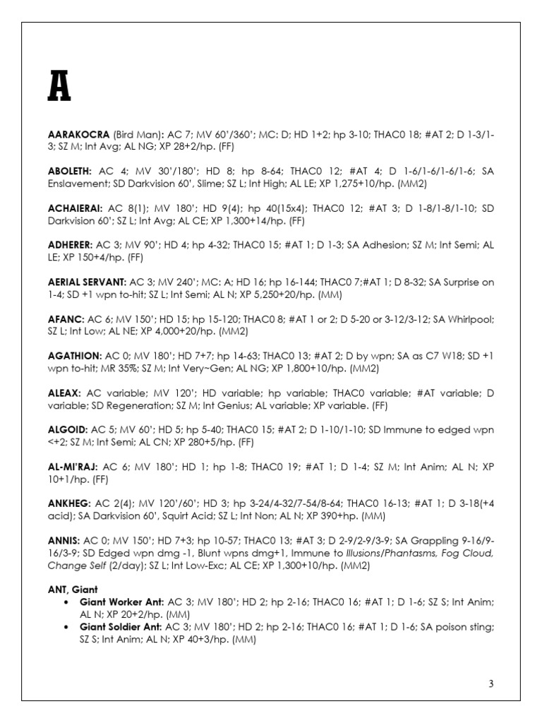 Ks Statblocks ATo C | PDF
