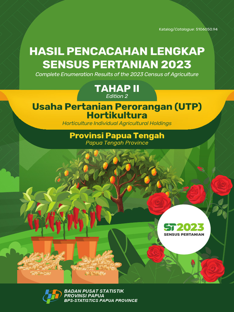 Hasil Pencacahan Lengkap Sensus Pertanian 2023 Tahap II Usaha Pertanian Perorangan (Utp ...