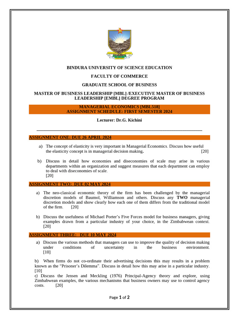 Assignments 1st Sem 2024 MBL518 | PDF