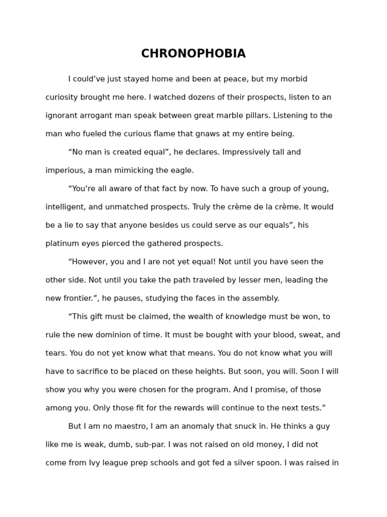 CHRONOPHOBIA | PDF