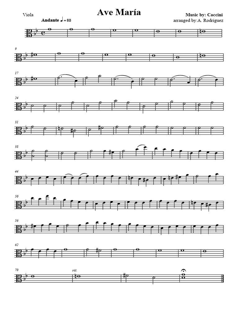 Ave Maria Caccini Viola | PDF