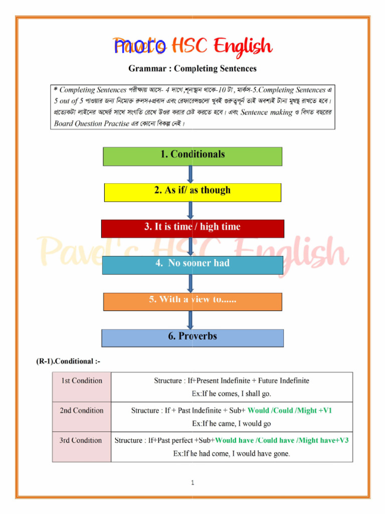 Completing Sentences For Online Batch | PDF