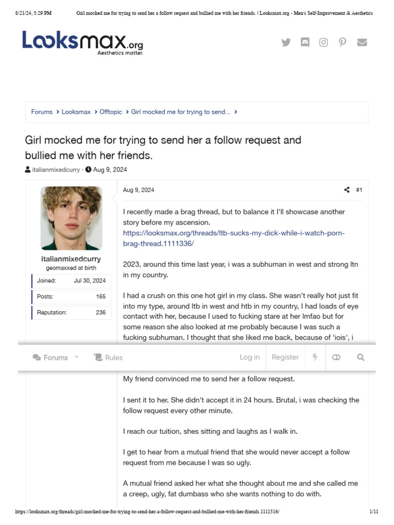 Girl mocked me for trying to send her a follow request and bullied me ... Girl mocked me for trying to send her a follow request and bullied me ...