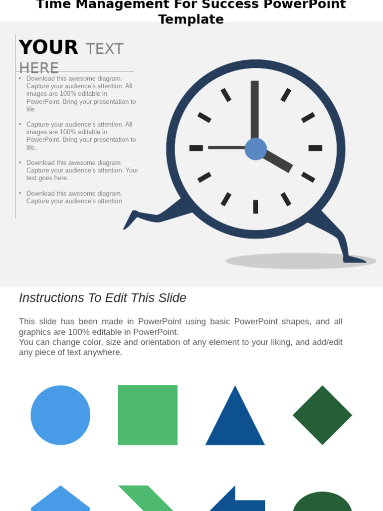 Time Management Free PowerPoint Slide | PDF