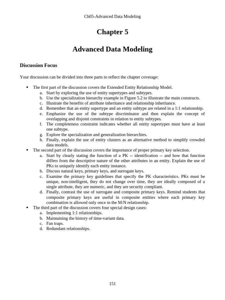 Ch05 Advanced Data Modeling Ed13 | PDF