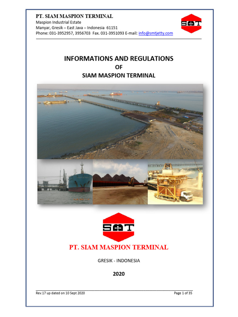 SMT's TERMINAL INFORMATION BOOKLET Rev 17 (10-09-2020) | PDF