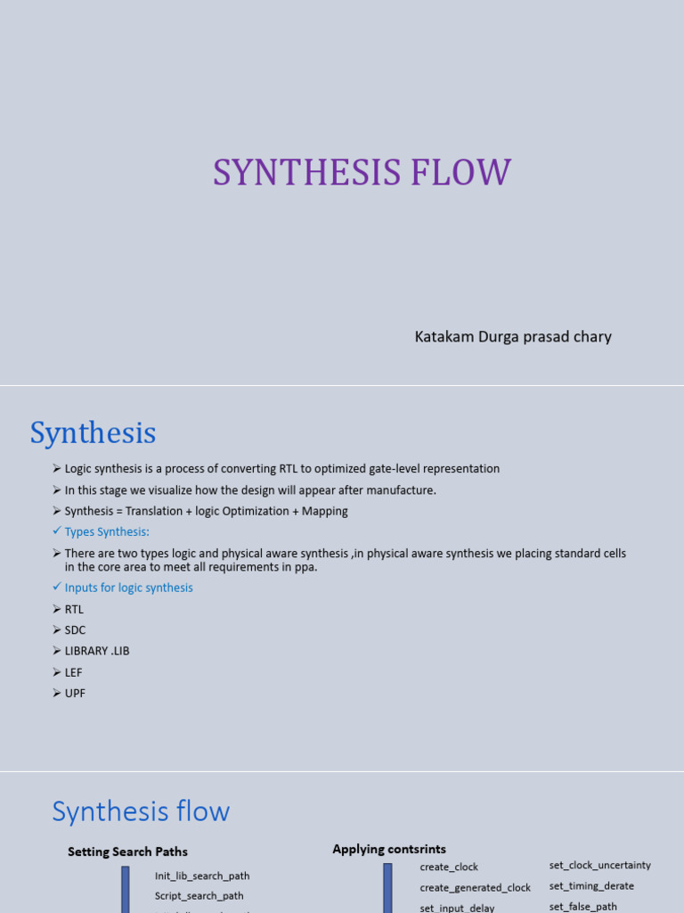 synthesis flow.... | PDF