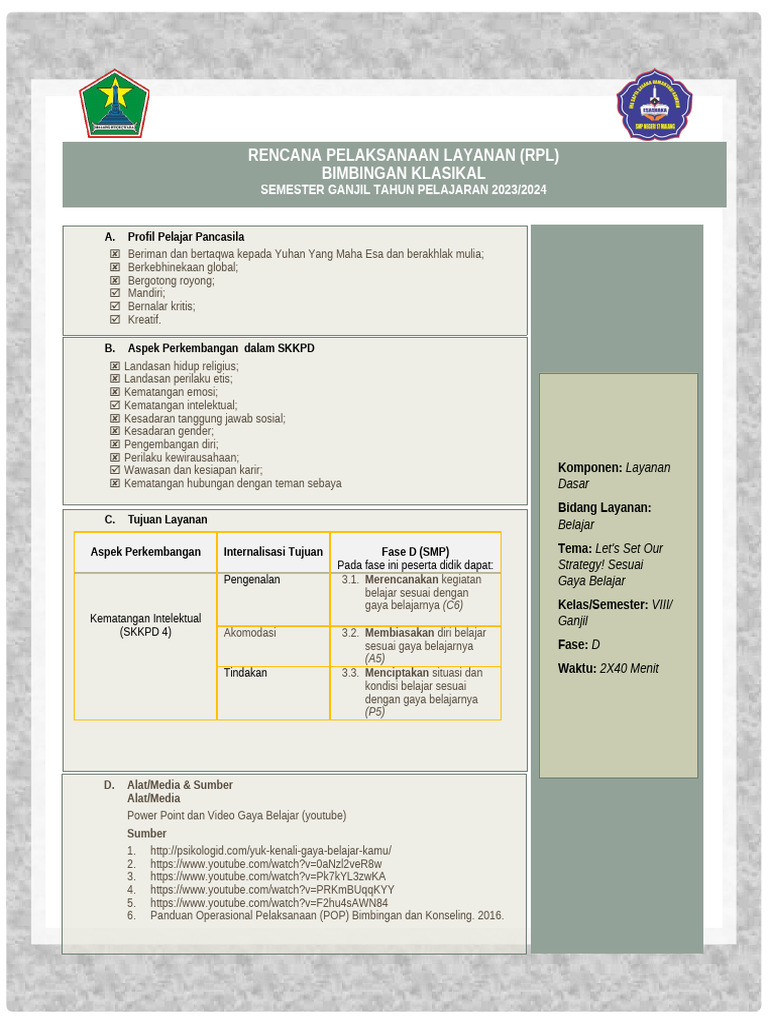 RPP Let's Set Our Strategy! | PDF