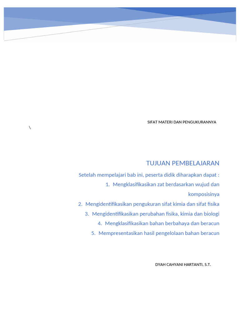 Modul Sifat Materi Dan Pengukurannya | PDF