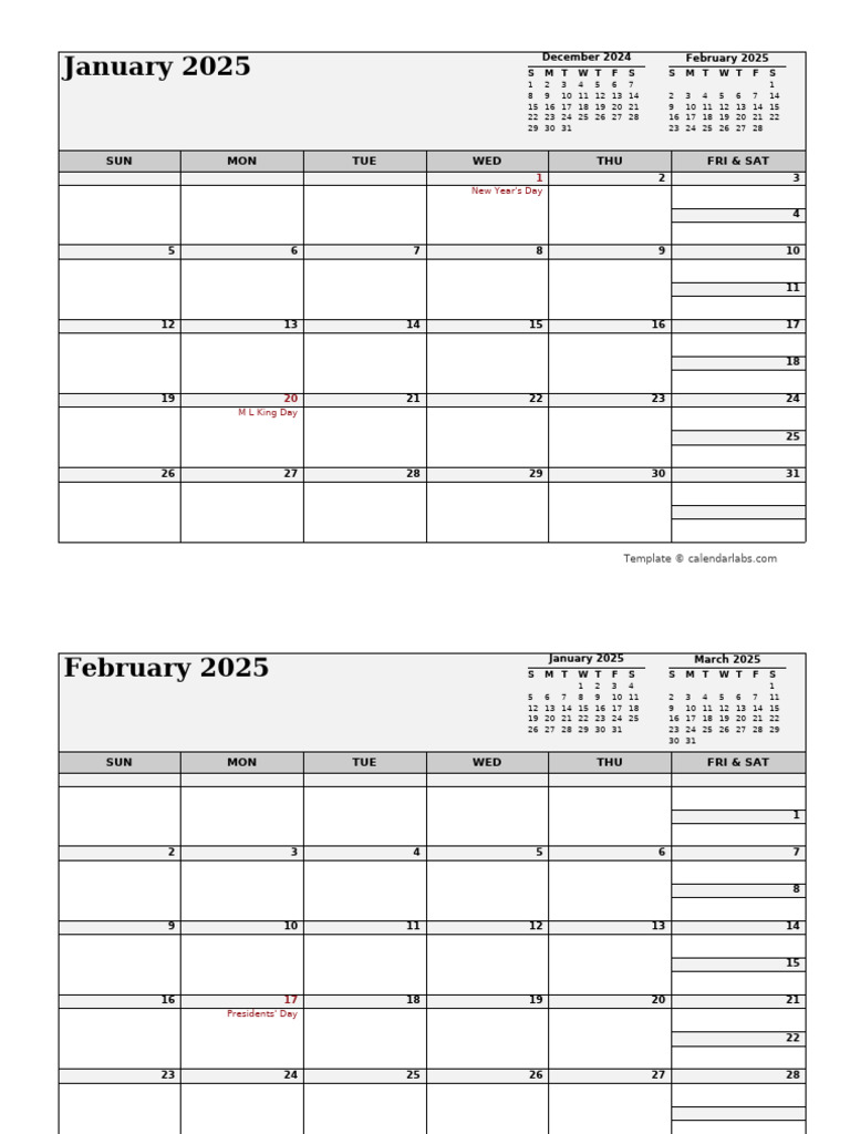2025 Monthly Planner Microsoft Word 25 | PDF