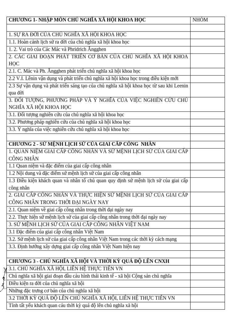 Thao Luan BTL CNXHKH - 01 | PDF