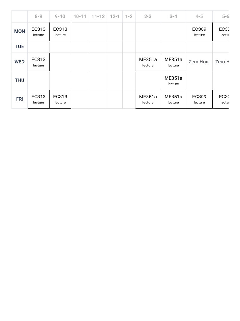 DTU TimeTable Generator | PDF