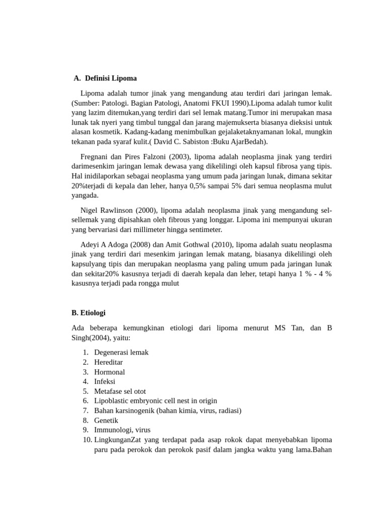 Definisi Lipoma | PDF
