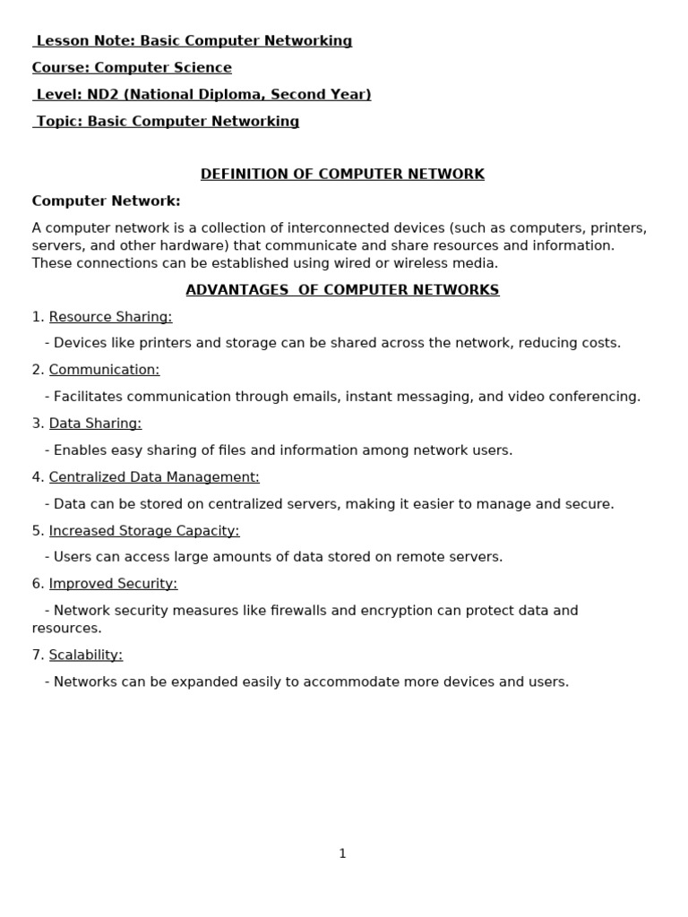 COMPUTER NETWORK WEEK 1-2 | PDF