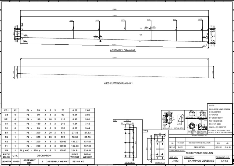 Assembly Drawing: C1 (On CL) (TYP) G1 (On CL) (TYP) | PDF